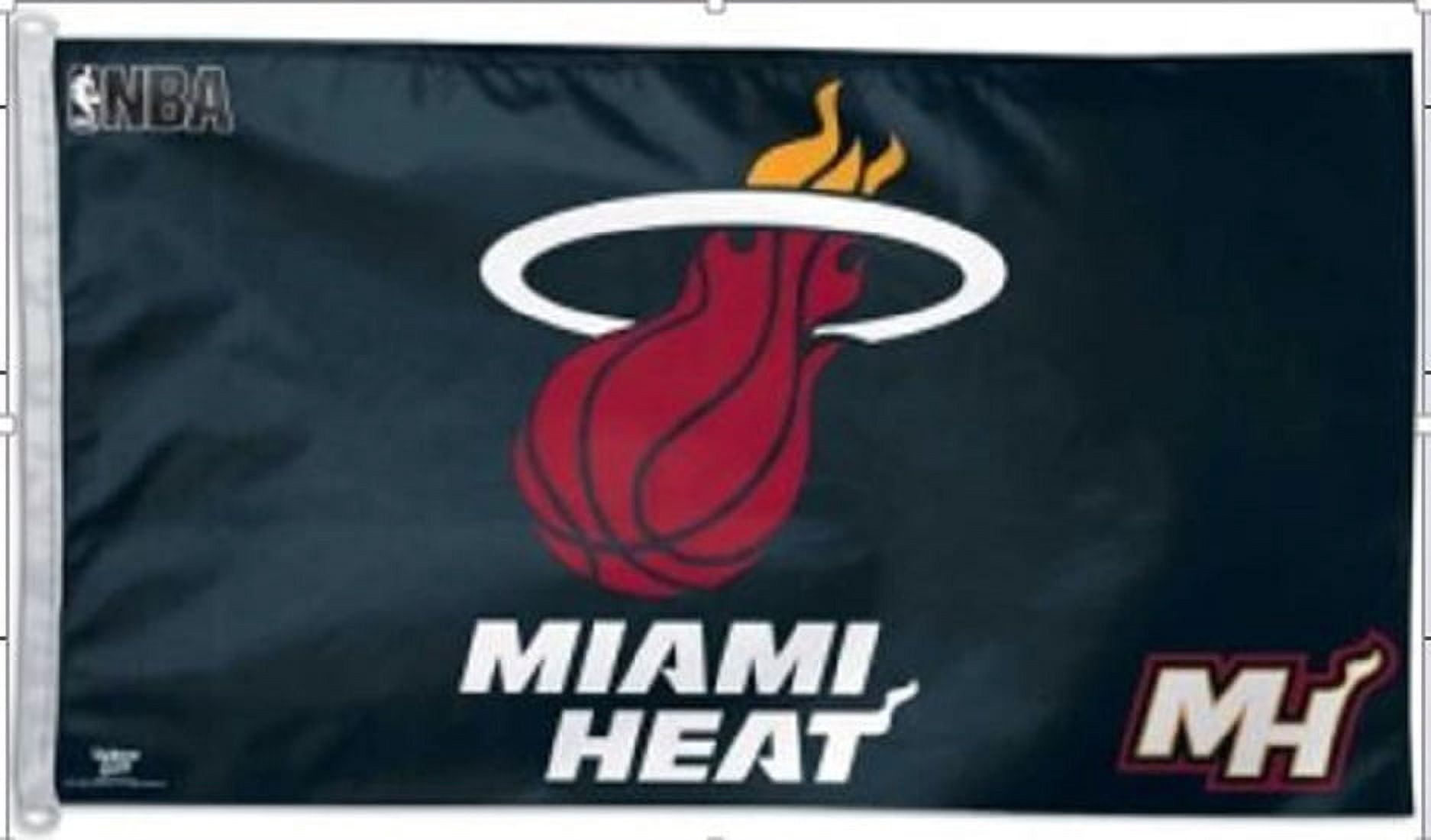 NBA Miami Heat Car Flag, One Size, Team Color Heavy Duty Fabric Flag ...
