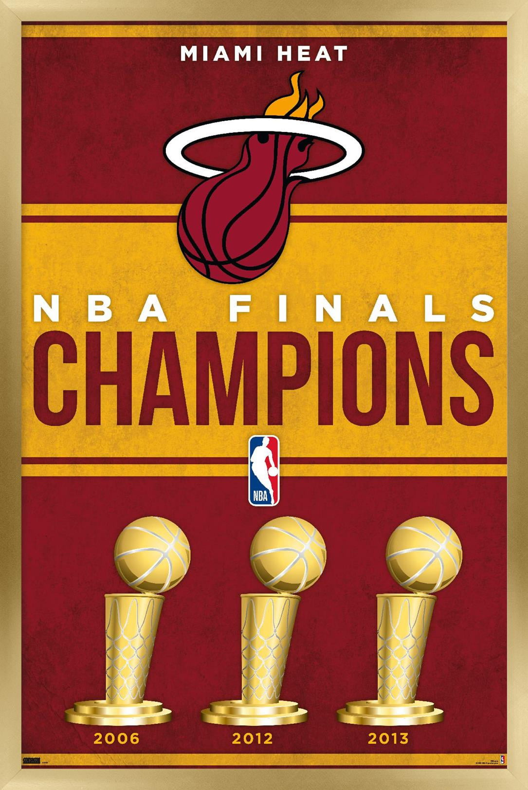 NBA Miami Heat - Champions 23 Wall Poster, 14.725" x 22.375" Framed ...