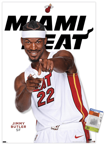 NBA Miami Heat - Jimmy Butler Feature Series 23 Wall Poster with Push ...
