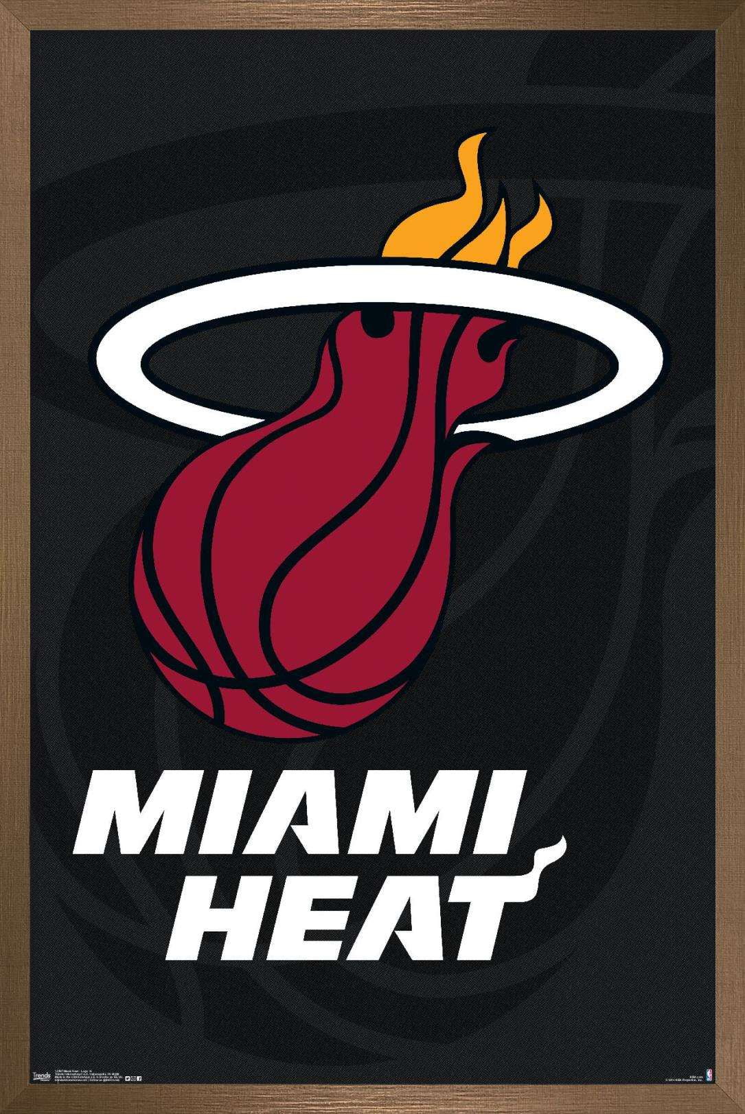 NBA Miami Heat - Logo 14 Wall Poster, 14.725" x 22.375", Framed ...