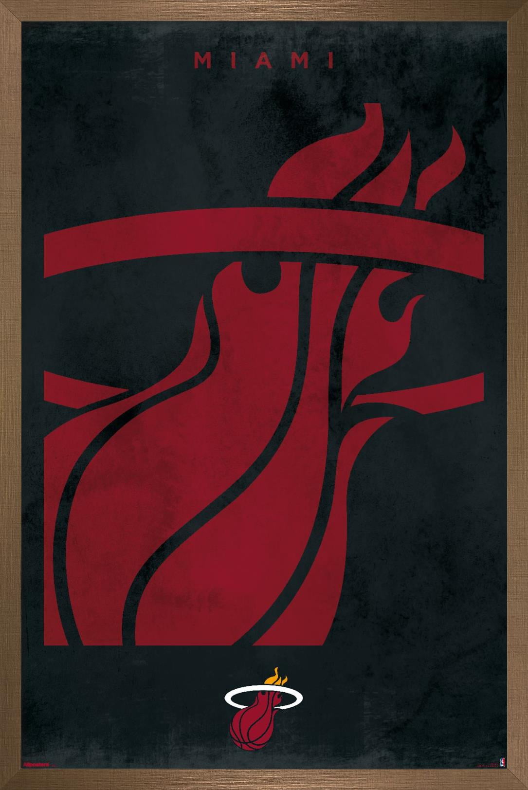 NBA Miami Heat - Logo 25 Wall Poster, 22.375" x 34" Framed - Walmart.com