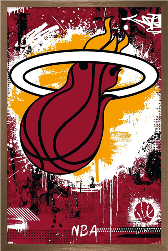 NBA Miami Heat - Maximalist Logo 23 Wall Poster, 14.725" x 22.375 ...