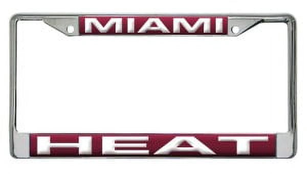 Miami Basketball Heat Chrome Metal Laser Cut License Plate Frame ...
