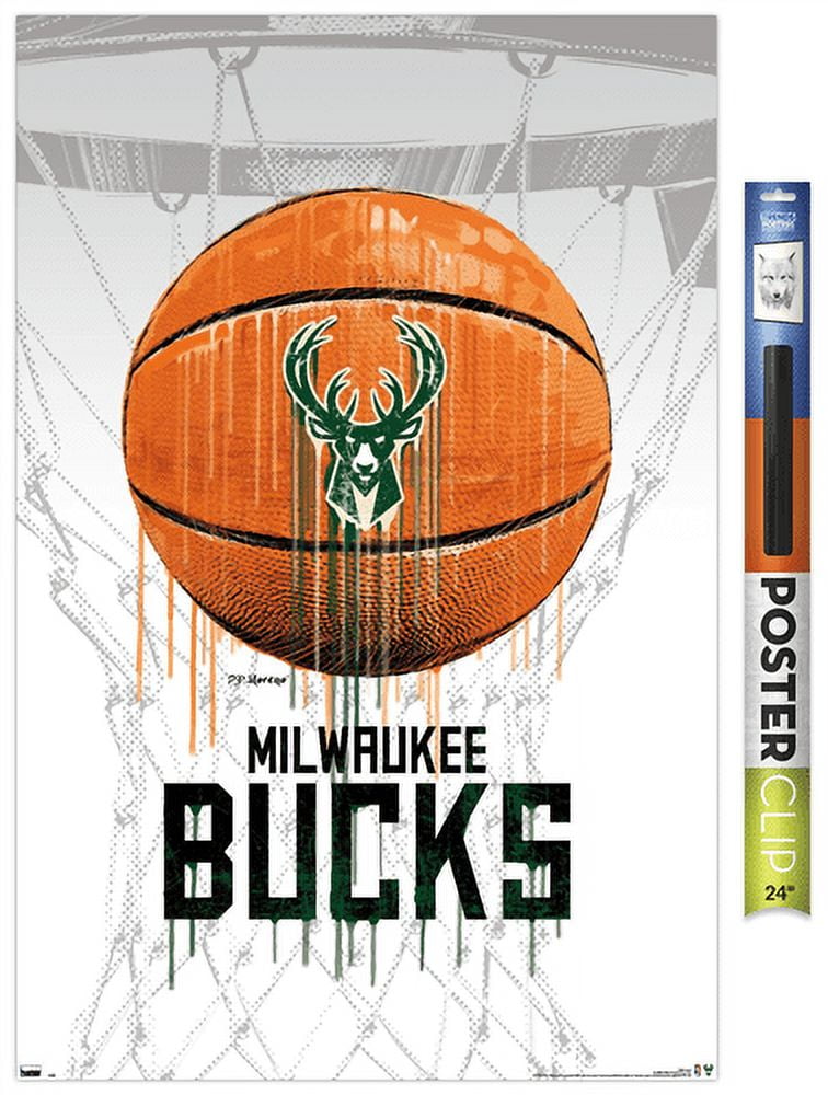NBA Milwaukee Bucks - Drip Ball 20 Wall Poster, 22.375" x 34" - Walmart.com