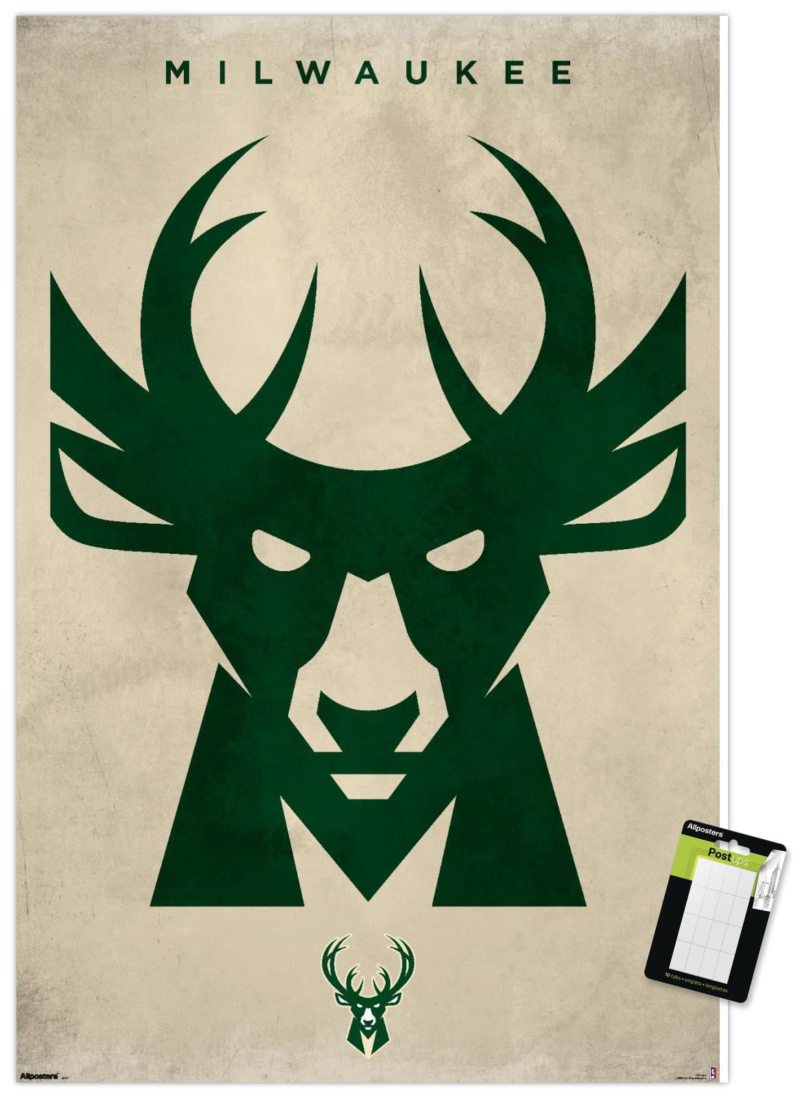 NBA Milwaukee Bucks - Logo 25 Wall Poster, 22.375" x 34" - Walmart.com