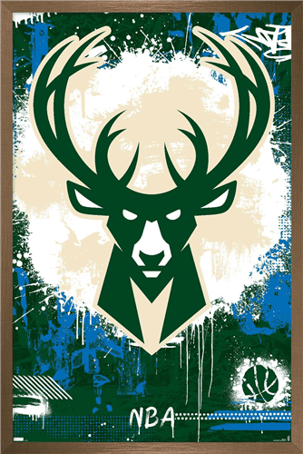 NBA Milwaukee Bucks - Maximalist Logo 23 Wall Poster, 22.375" x 34 ...