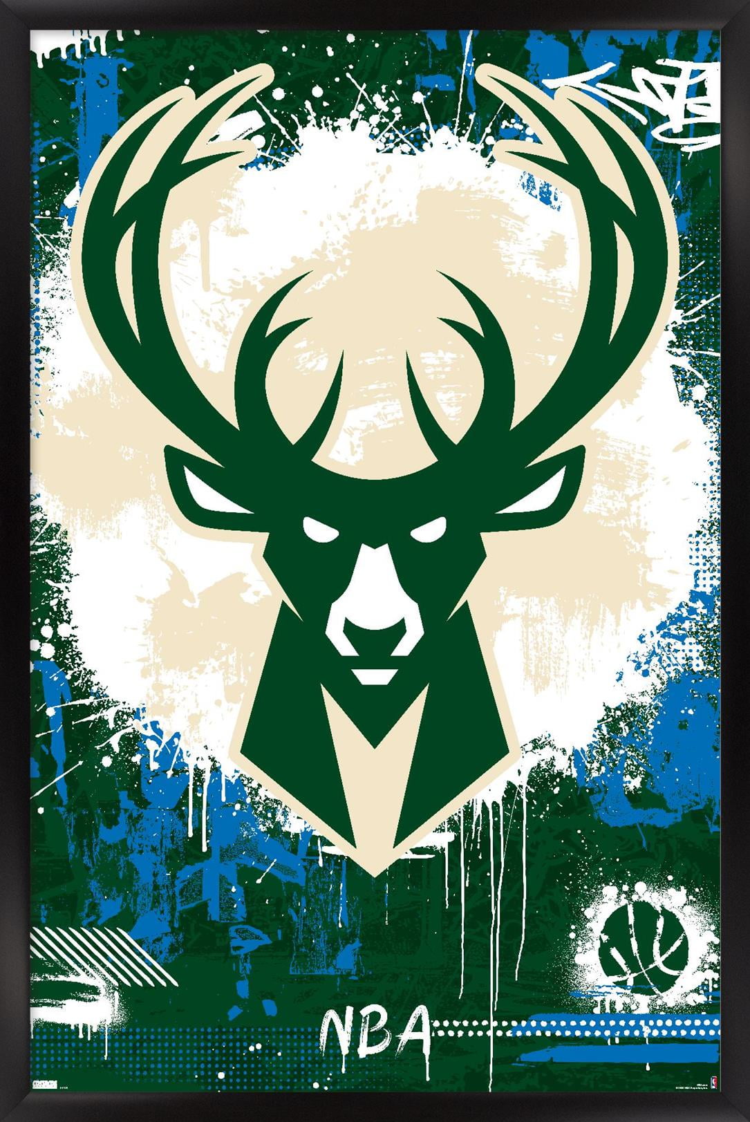 NBA Milwaukee Bucks - Maximalist Logo 23 Wall Poster, 22.375" x 34 ...