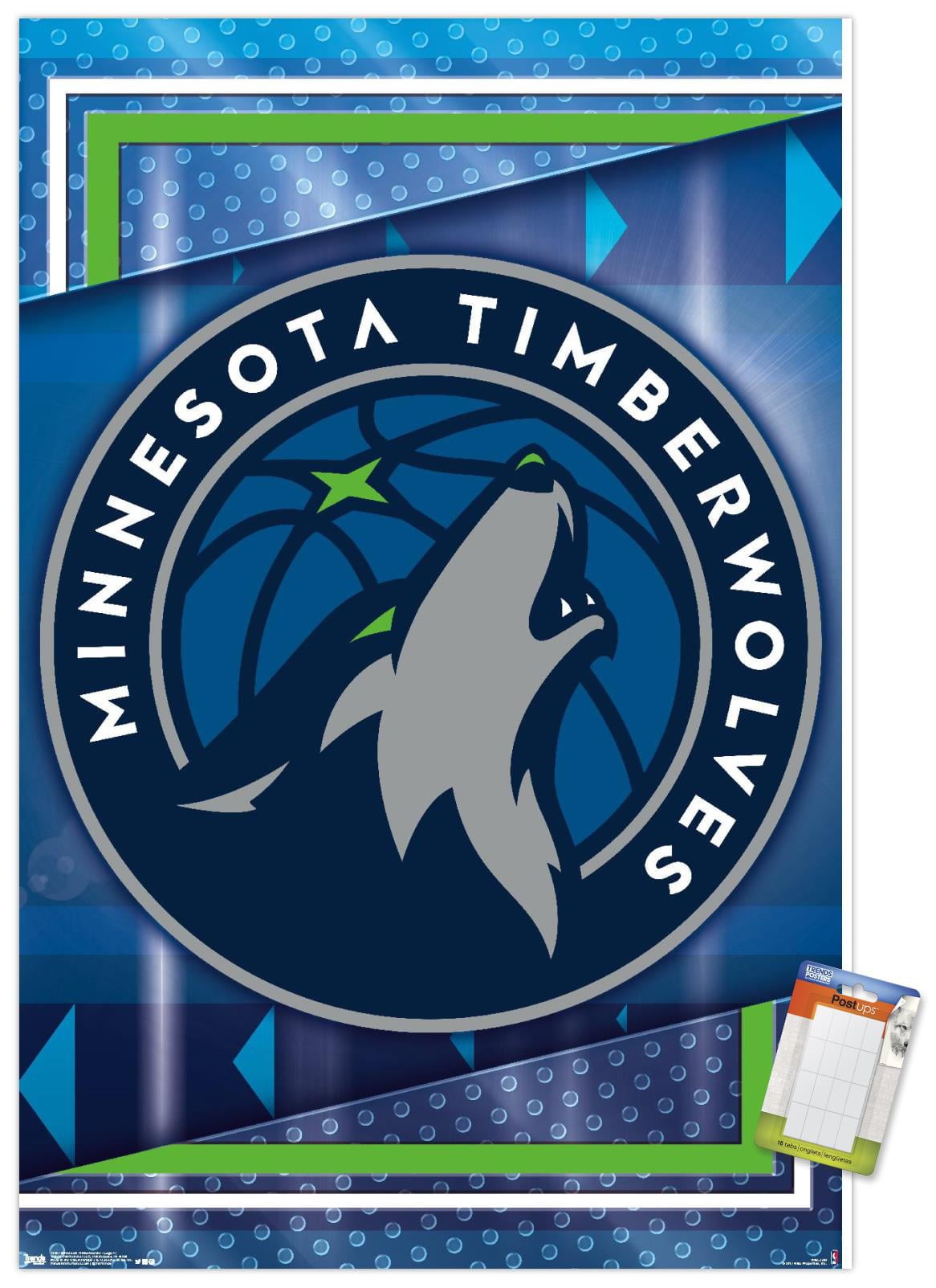 NBA Minnesota Timberwolves - Logo 17 Wall Poster, 14.725" x 22.375 ...