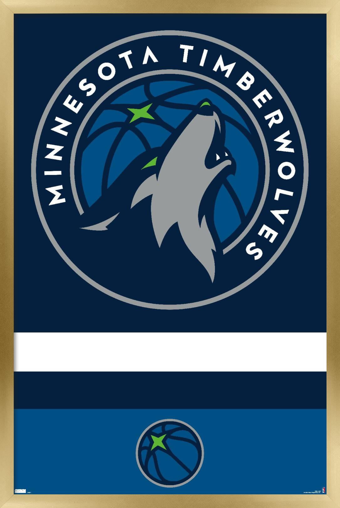 NBA Minnesota Timberwolves - Logo 20 Wall Poster, 22.375" x 34", Framed ...