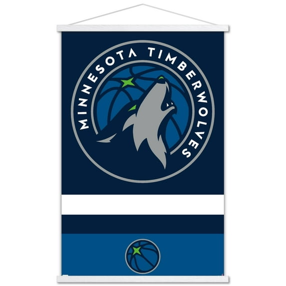 NBA Minnesota Timberwolves - Logo 20 Wall Poster with Wooden Magnetic ...