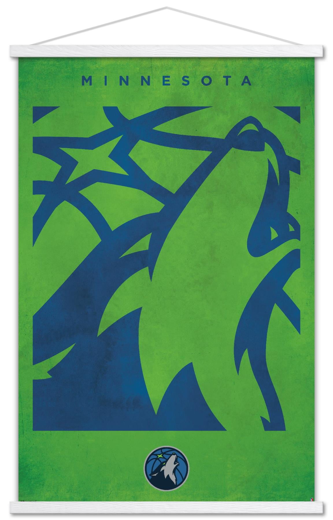 NBA Minnesota Timberwolves - Logo 25 Wall Poster with Magnetic Frame ...