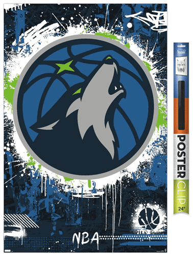 NBA Minnesota Timberwolves - Maximalist Logo 23 Wall Poster, 22.375" x ...