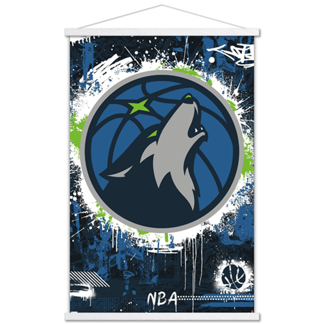 NBA Minnesota Timberwolves - Maximalist Logo 23 Wall Poster with ...