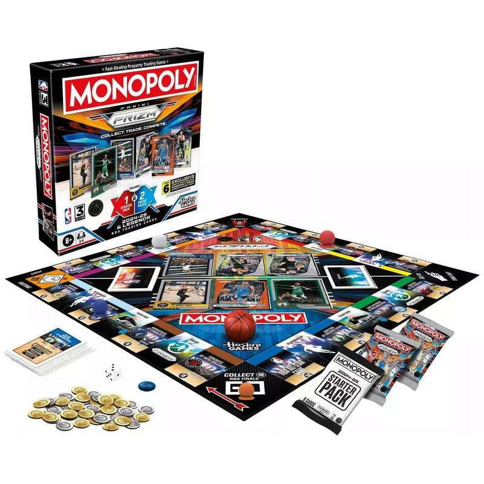 NBA Monopoly 2024-25 Prizm Basketball Board Game (1 Starter Set Pack ...