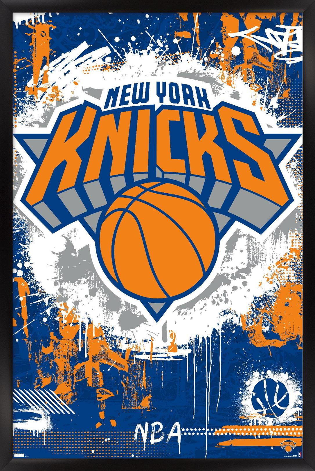 NBA New York Knicks - Maximalist Logo 23 Wall Poster, 14.725" x 22.375 ...