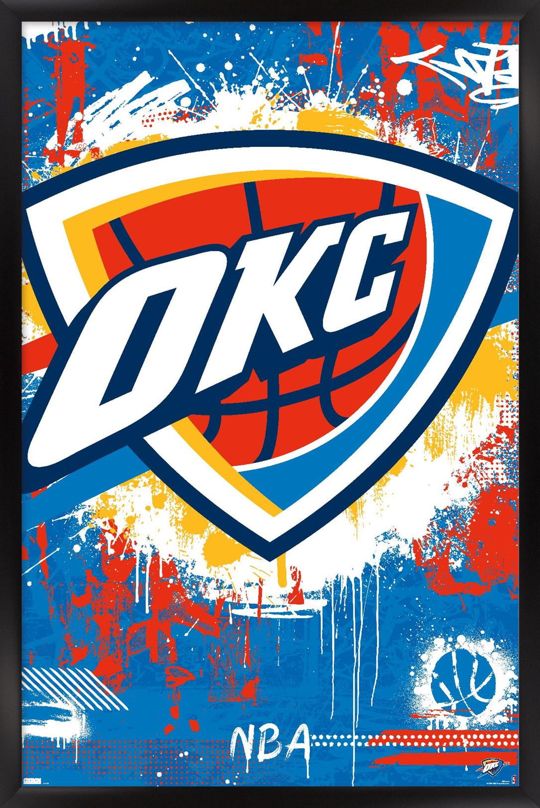 NBA Oklahoma City Thunder - Maximalist Logo 23 Wall Poster, 22.375" x ...