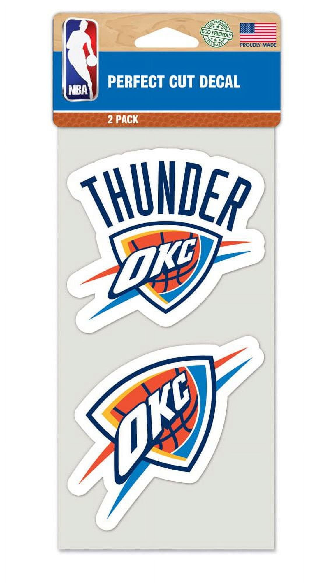 NBA Oklahoma City Thunder Prime 4" x 8" 2 Pack Perfect Cut Deca ...