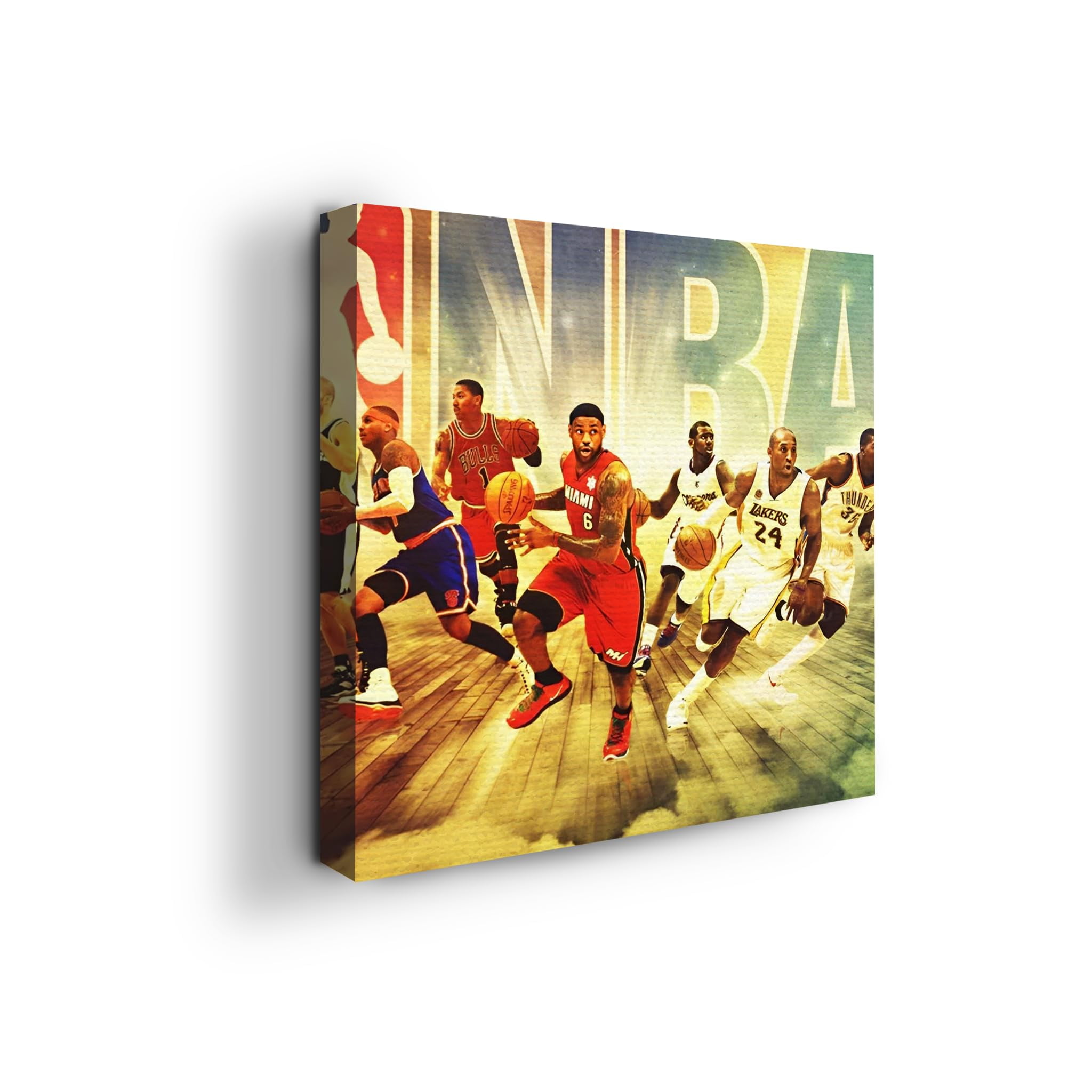 NBA PLayers Canvas Wall Art by DreamController- 14x14 inches Basketball ...