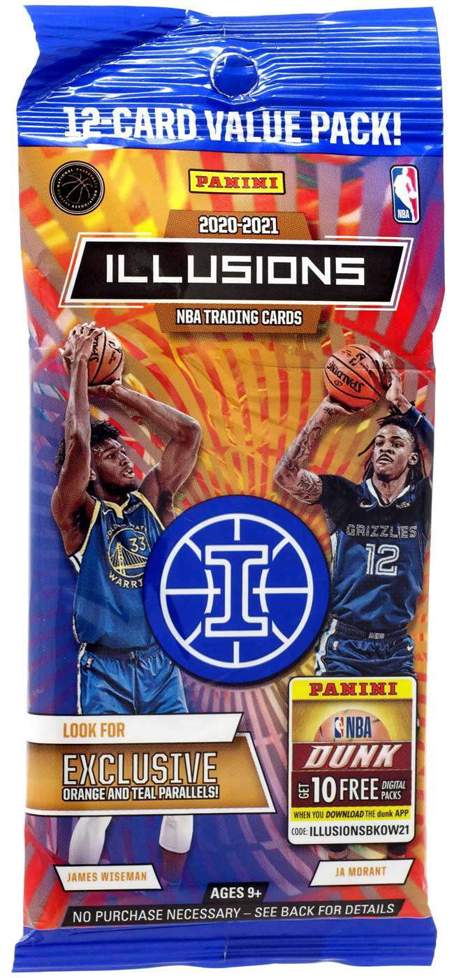 NBA Panini 2020-21 Illusions Basketball Trading Card VALUE Pack (12 ...