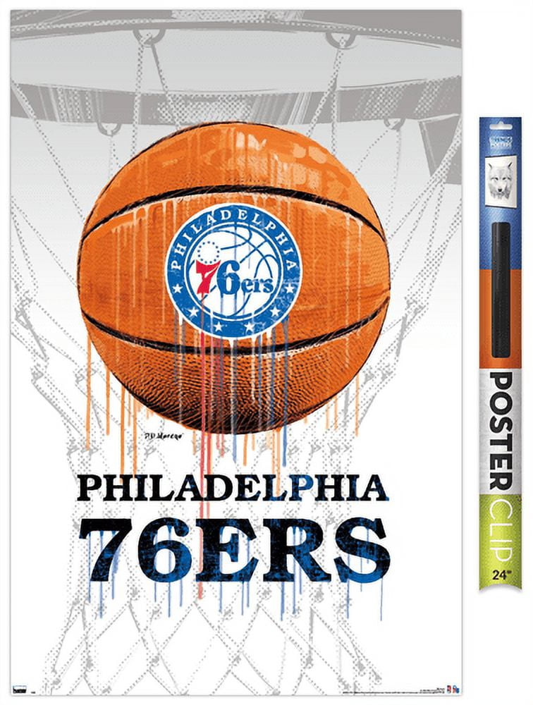NBA Philadelphia 76ers - Drip Ball Wall Poster, 22.375" x 34" - Walmart.com