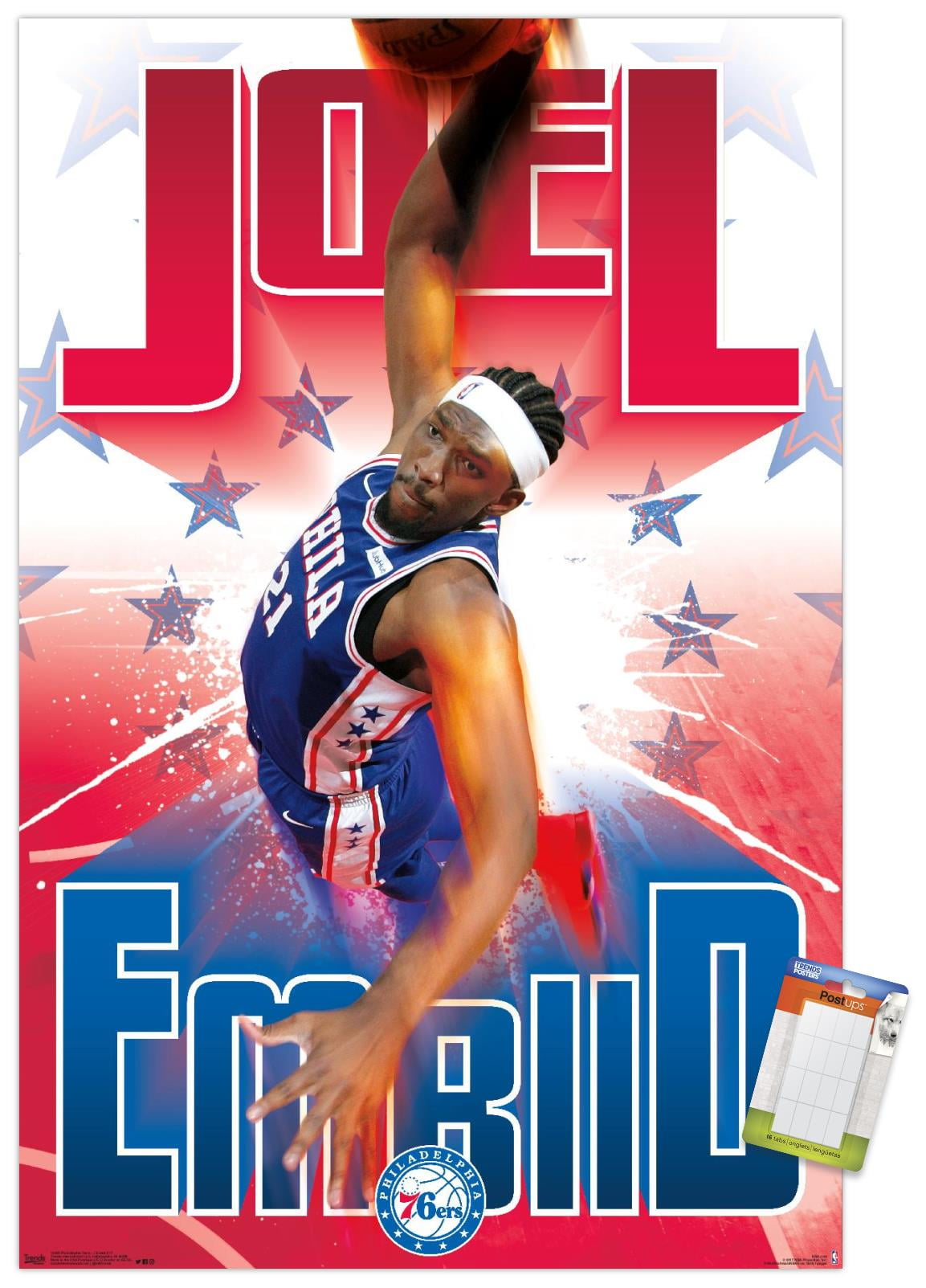 NBA Philadelphia 76ers - Joel EmbIId 17 Wall Poster, 22.375" x 34 ...