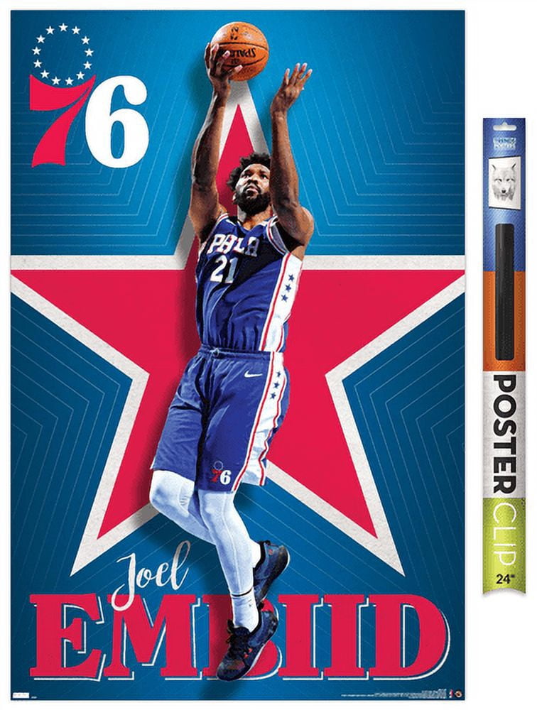 NBA Philadelphia 76ers - Joel Embiid 20 Wall Poster, 22.375" x 34 ...