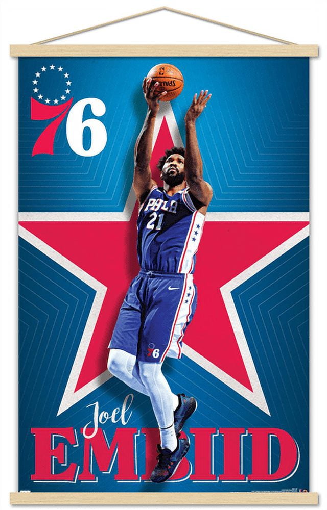 NBA Philadelphia 76ers - Joel Embiid 20 Wall Poster with Magnetic Frame ...