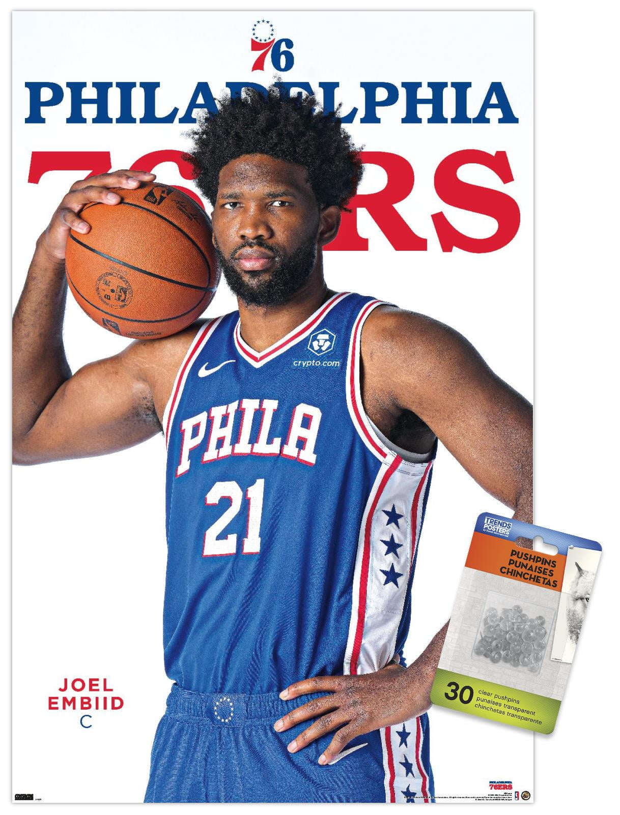 NBA Philadelphia 76ers - Joel Embiid Feature Series 23 Wall Poster with ...