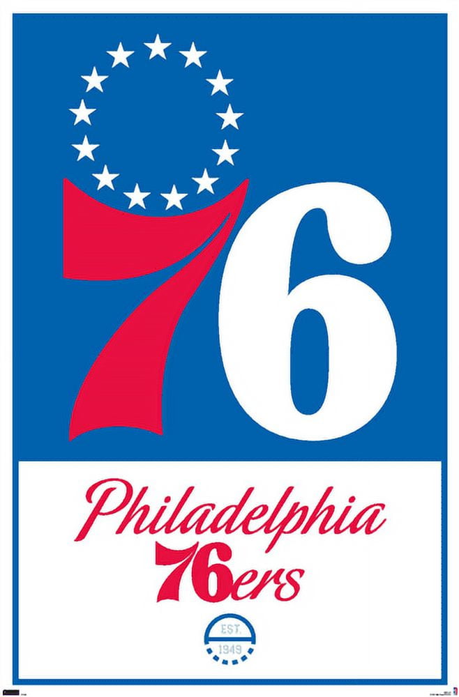 NBA Philadelphia 76ers - Logo 21 Wall Poster, 14.725" x 22.375 ...