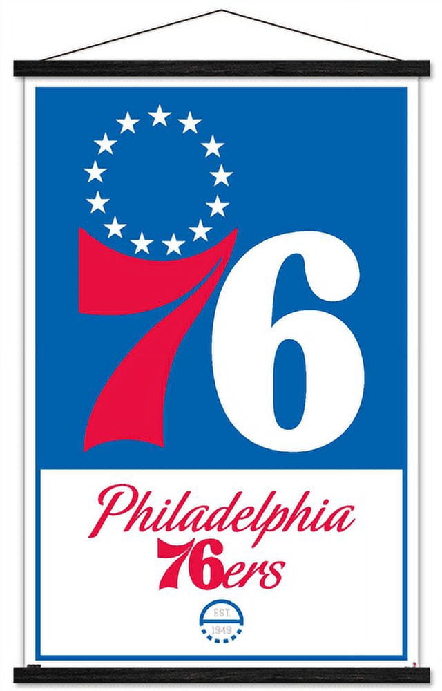 NBA Philadelphia 76ers - Logo 21 Wall Poster with Magnetic Frame, 22. ...