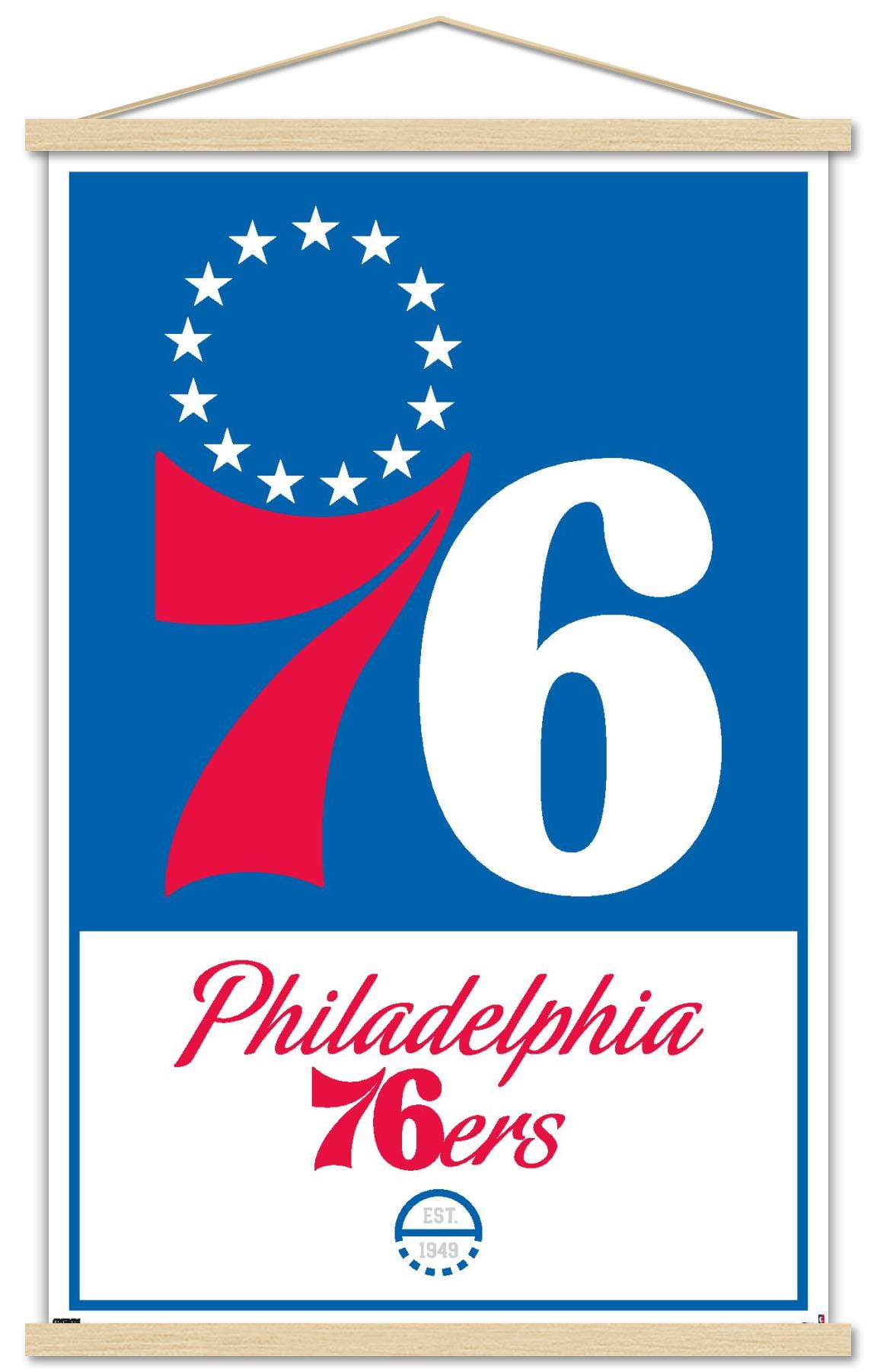 NBA Philadelphia 76ers - Logo 21 Wall Poster with Magnetic Frame, 22. ...