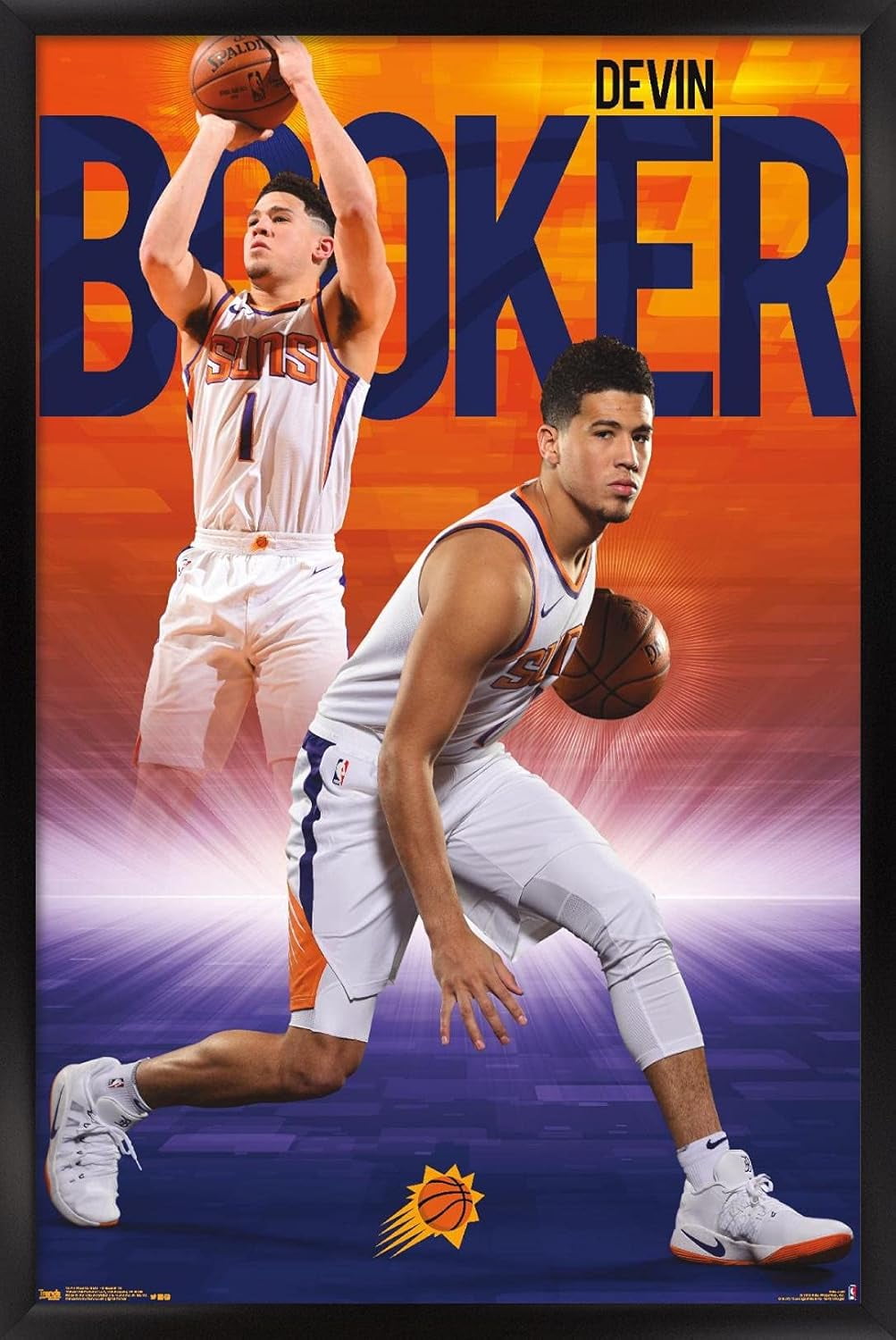 NBA Phoenix Suns - Devin Booker 18 Wall Poster, 34L X 22.4W, Black ...