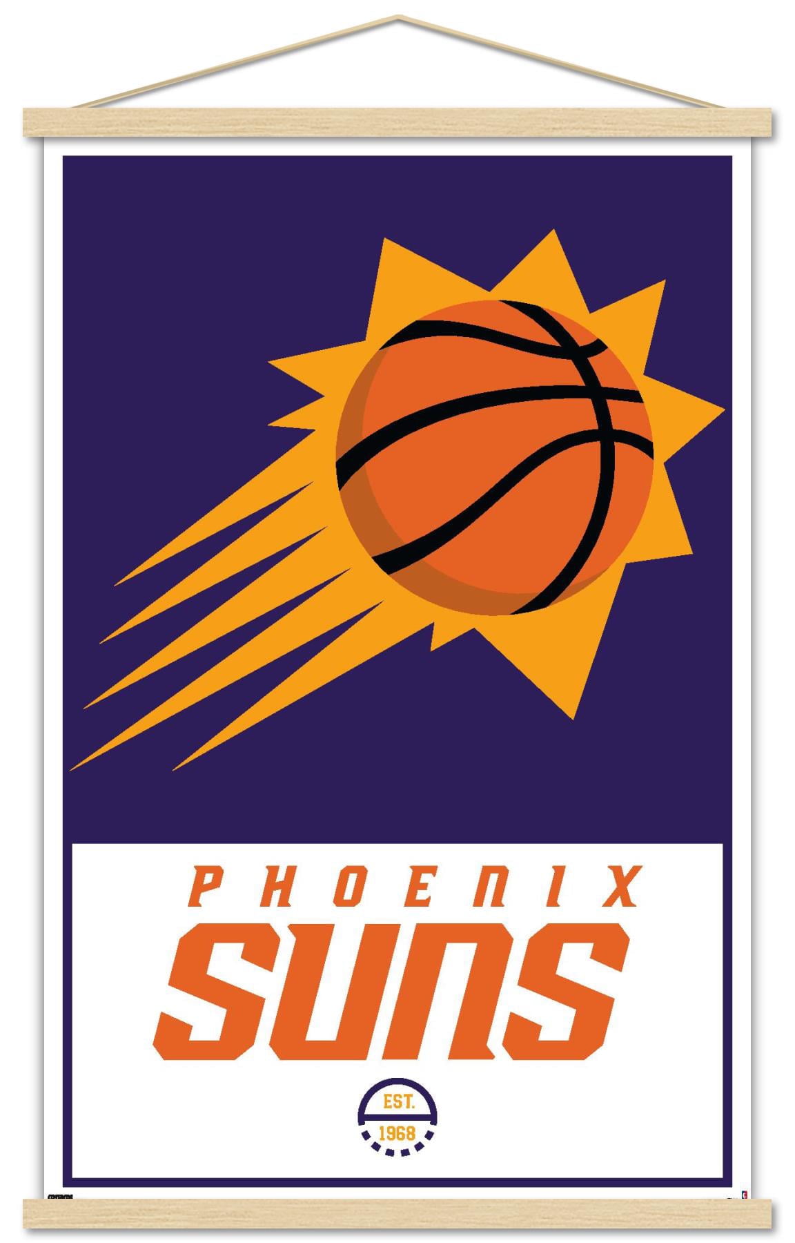 NBA Phoenix Suns - Logo 21 Wall Poster with Wooden Magnetic Frame, 22. ...