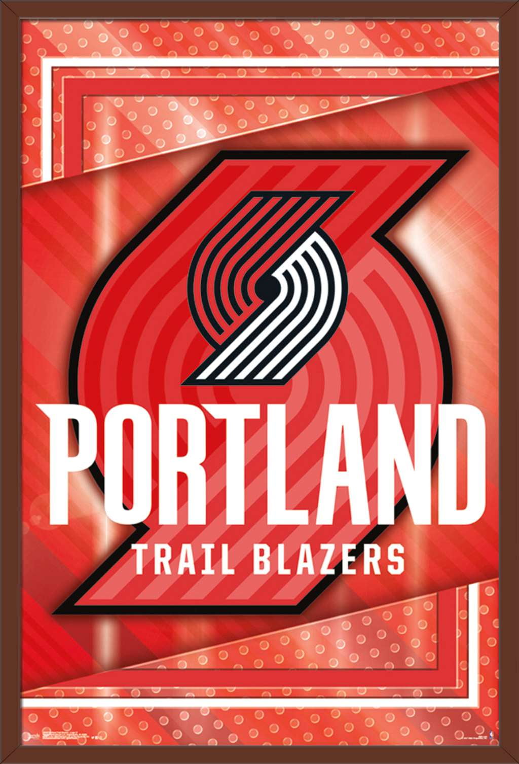 NBA Portland Trail Blazers - Logo 17 Wall Poster, 22.375" x 34", Framed ...
