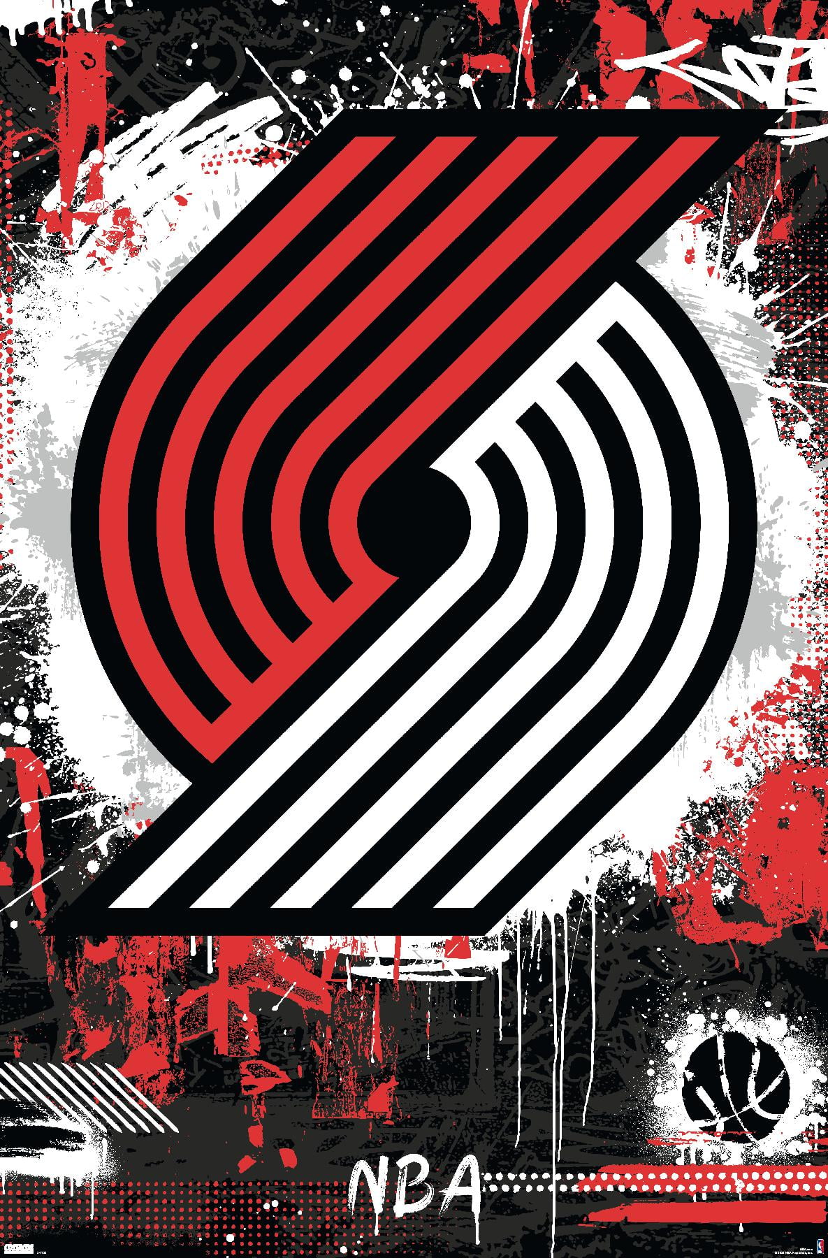 NBA Portland Trail Blazers - Maximalist Logo 23 Wall Poster, 22.375" x ...