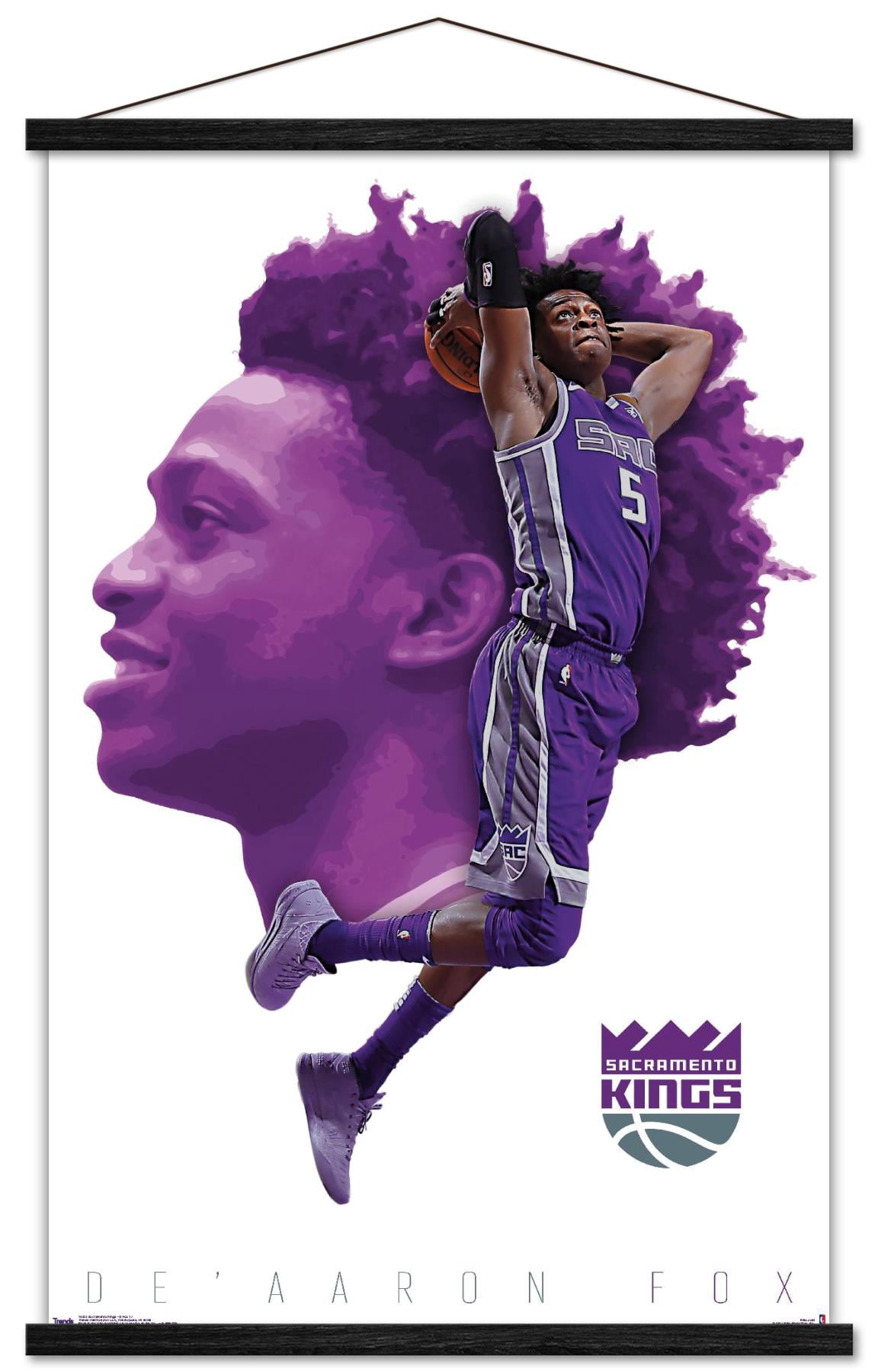 NBA Sacramento Kings - De'Aaron Fox 17 Wall Poster with Magnetic Frame ...