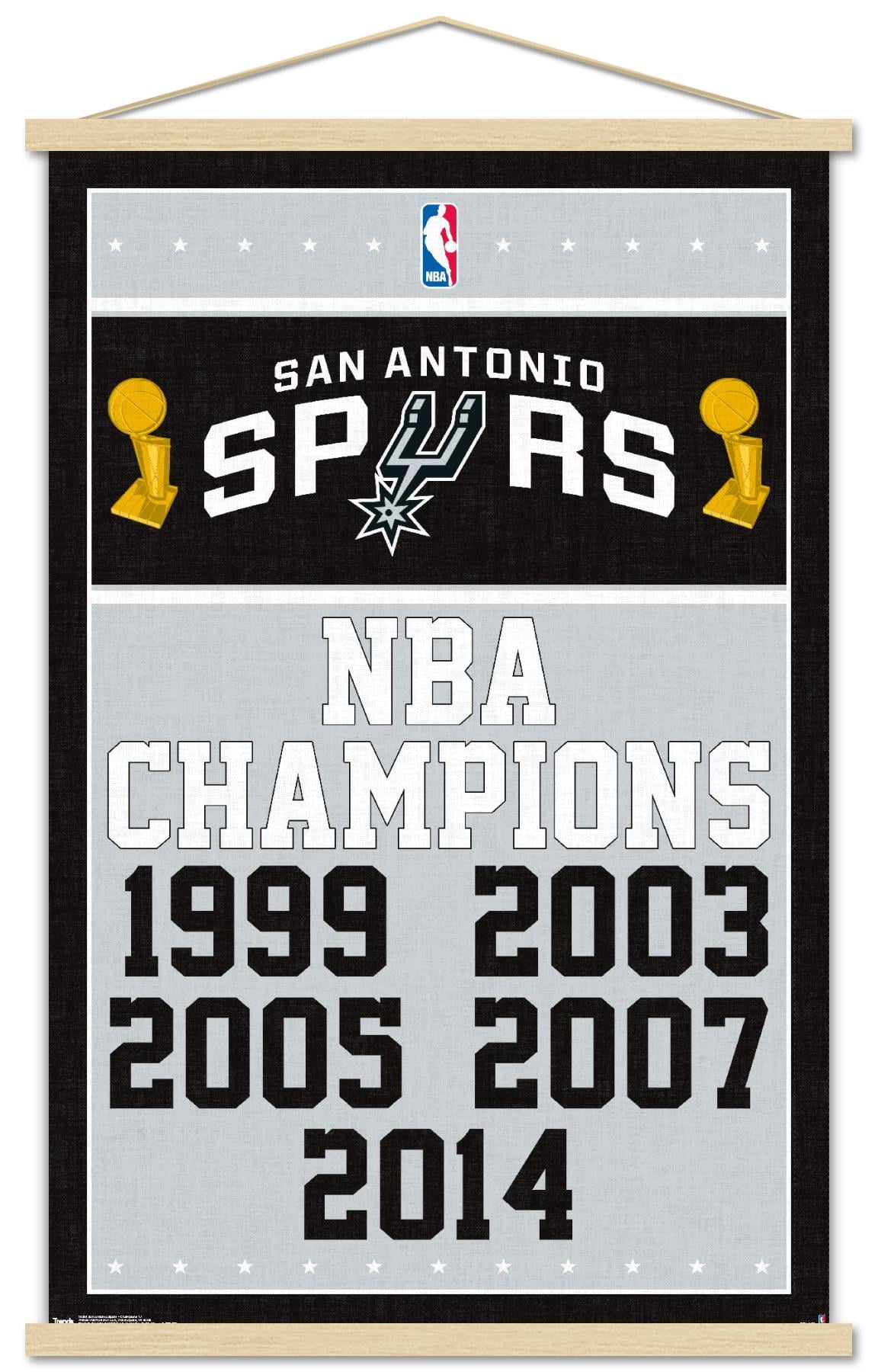 NBA San Antonio Spurs - Champions 17 Wall Poster with Magnetic Frame ...