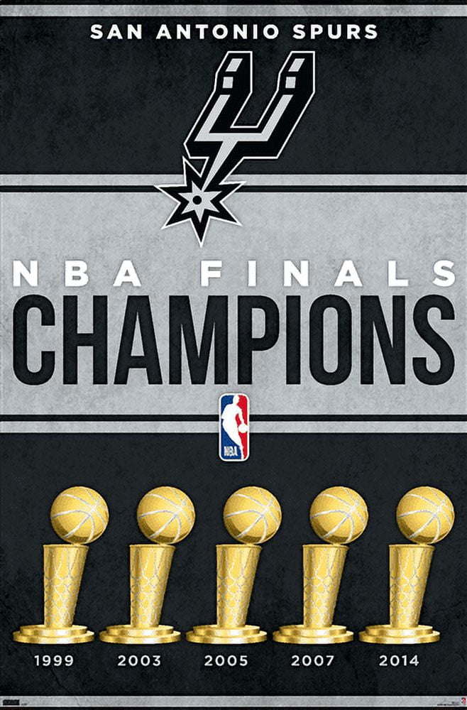 NBA San Antonio Spurs - Champions 23 Wall Poster, 22.375" x 34 ...