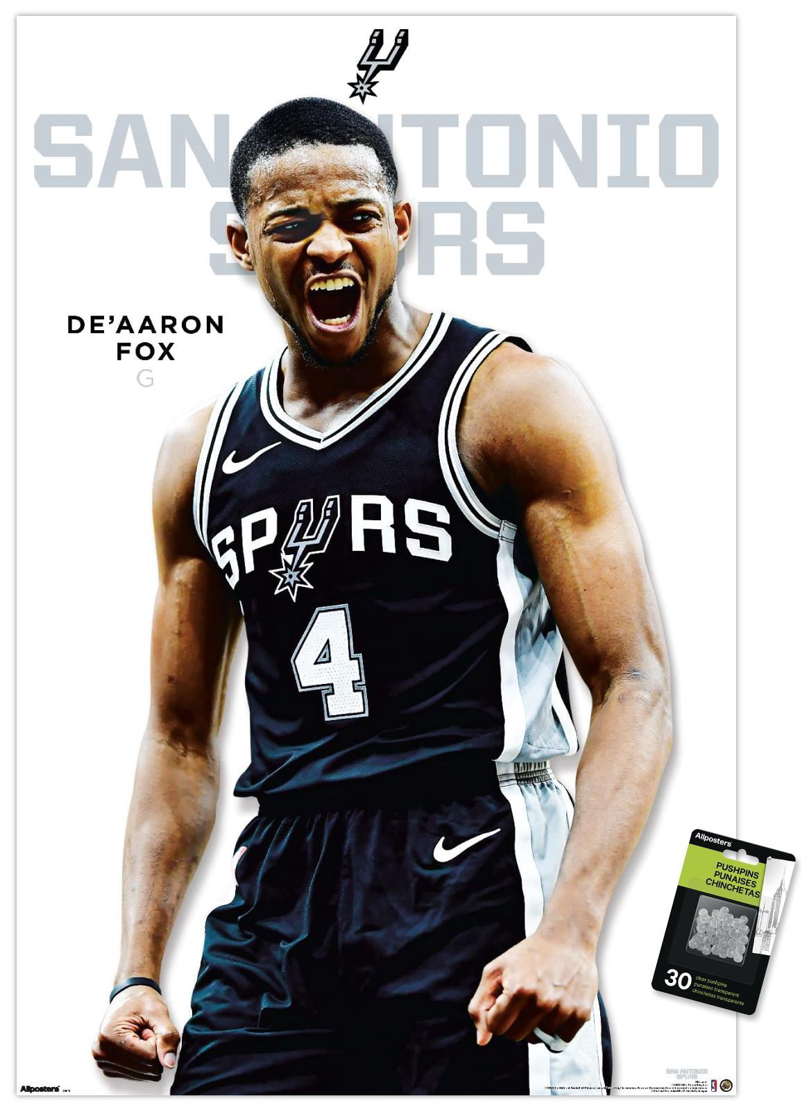 NBA San Antonio Spurs - De'Aaron Fox Feature Series 25 Wall Poster with ...