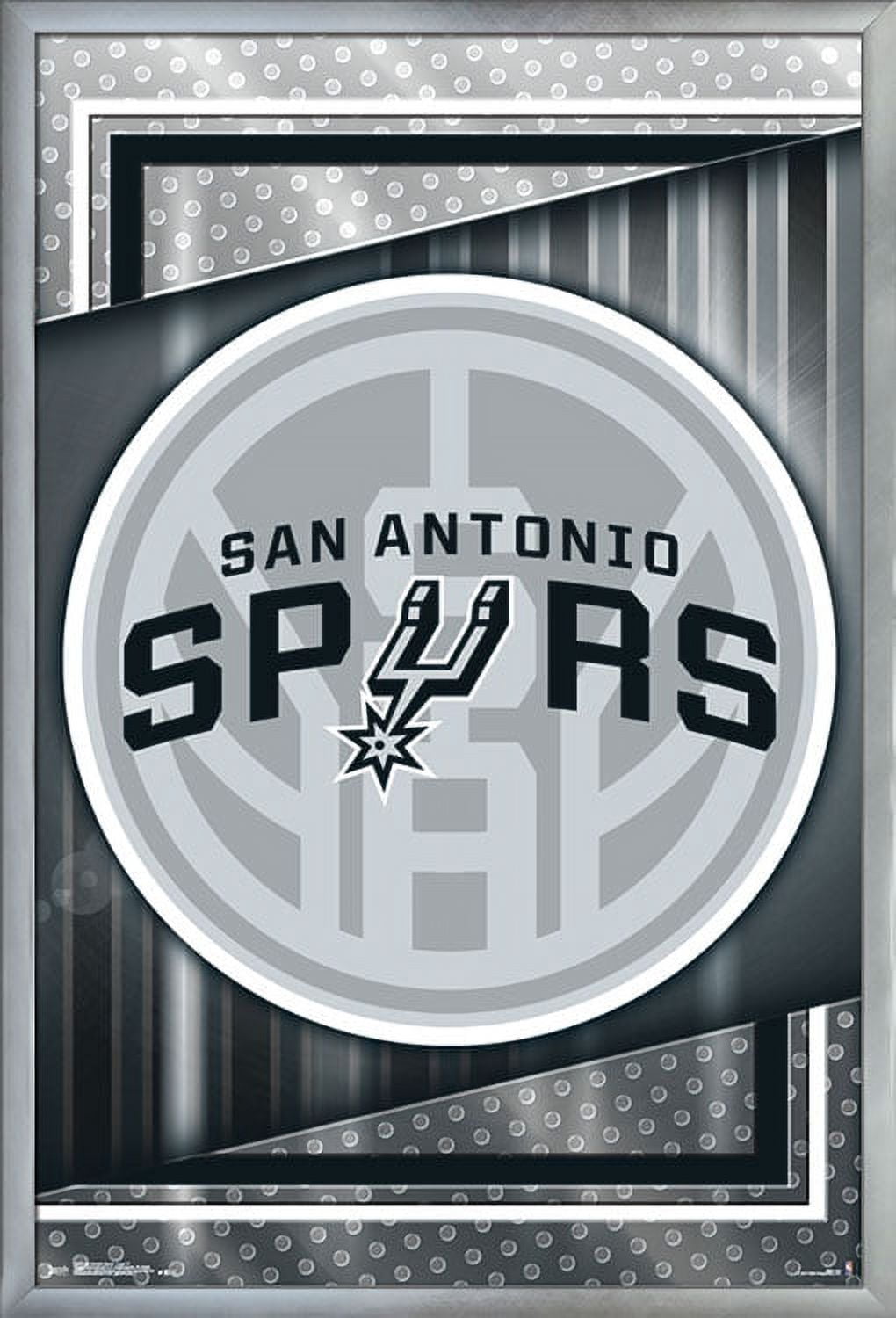 NBA San Antonio Spurs - Logo 17 Wall Poster, 22.375" x 34", Framed ...