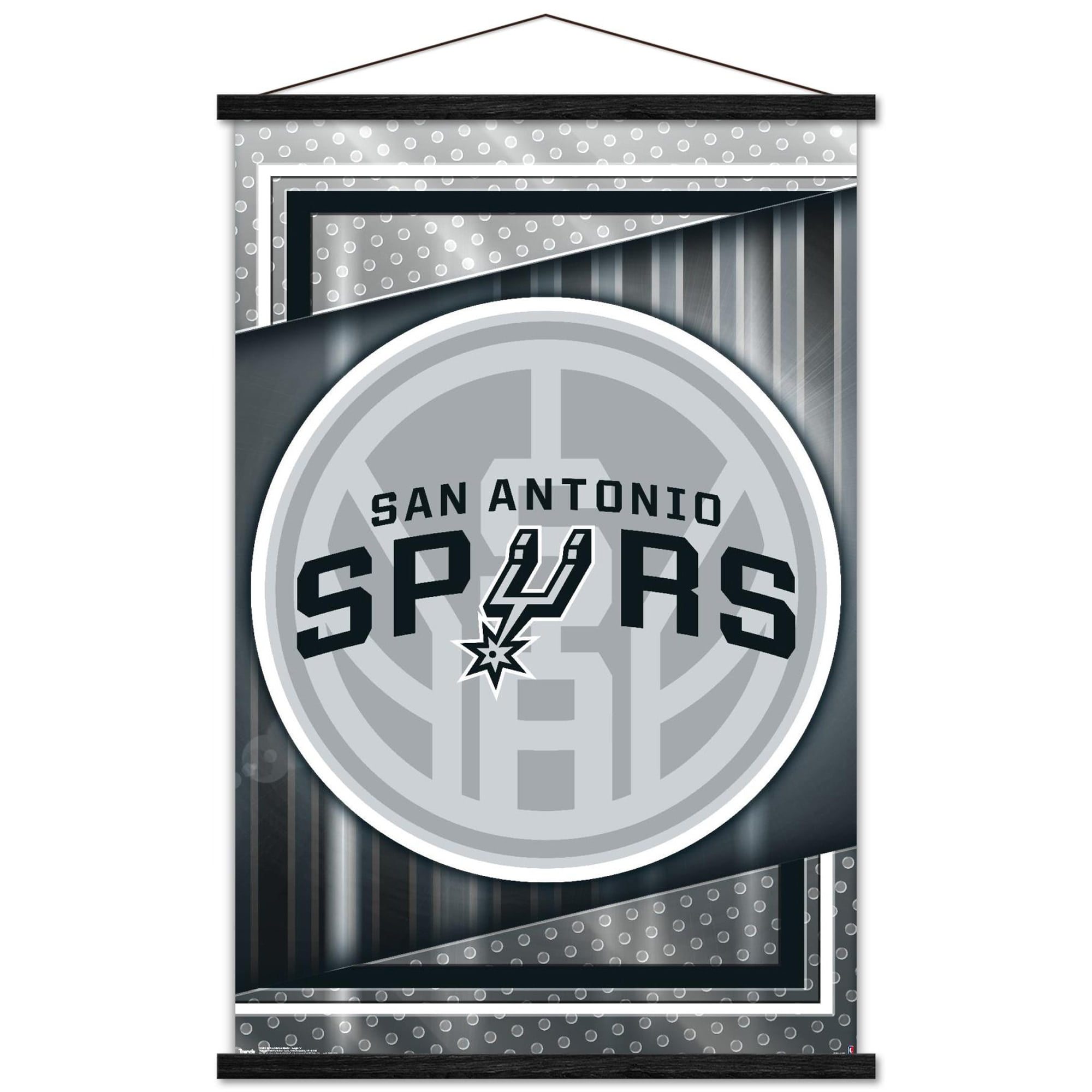 NBA San Antonio Spurs - Logo 17 Wall Poster with Wooden Magnetic Frame ...