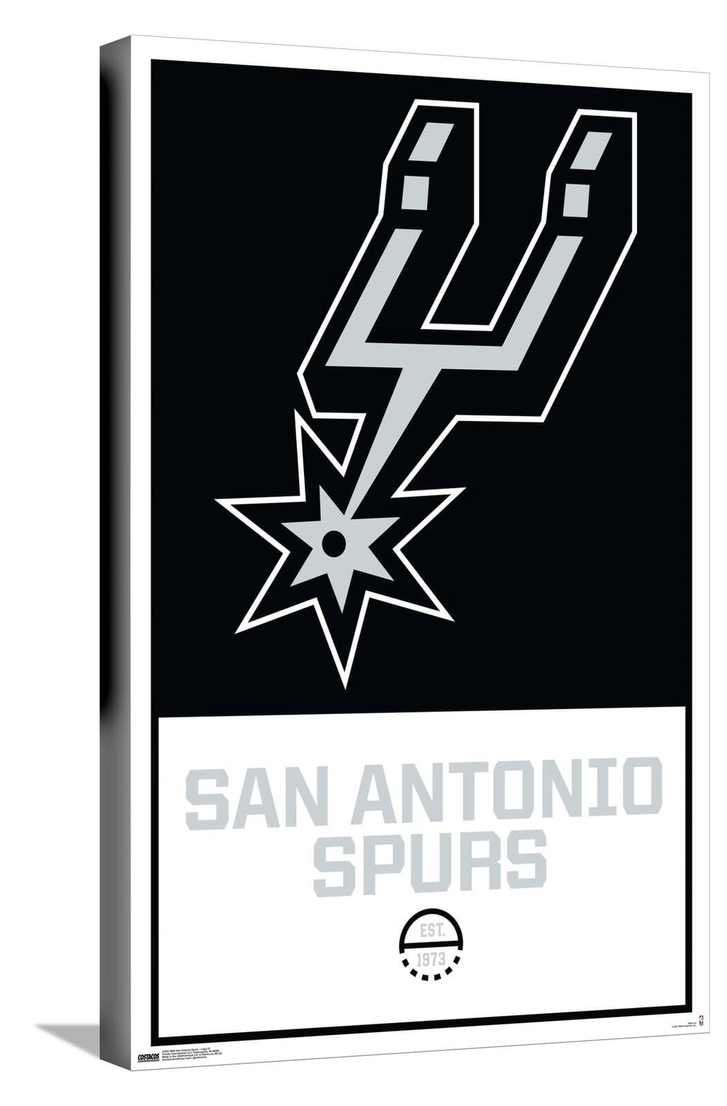 NBA San Antonio Spurs - Logo 21 Canvas Wall Poster, 14.725" x 22.375 ...