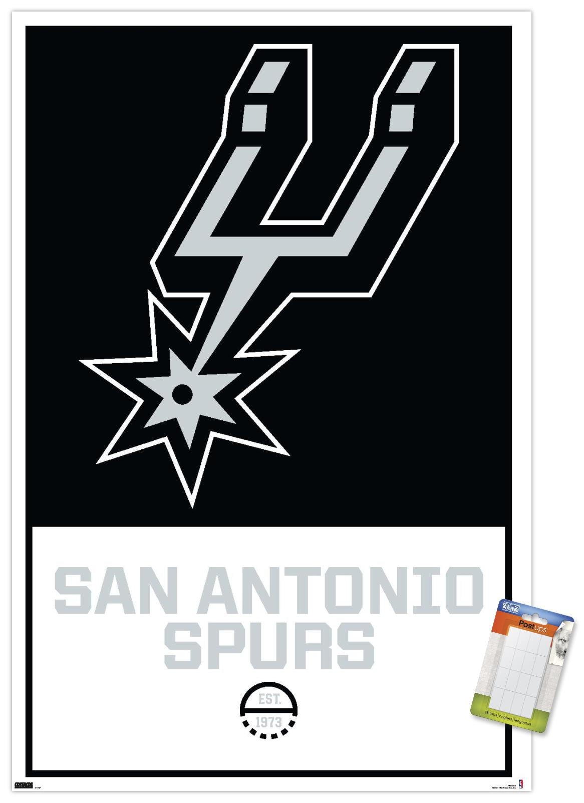 NBA San Antonio Spurs - Logo 21 Wall Poster, 14.725" x 22.375 ...