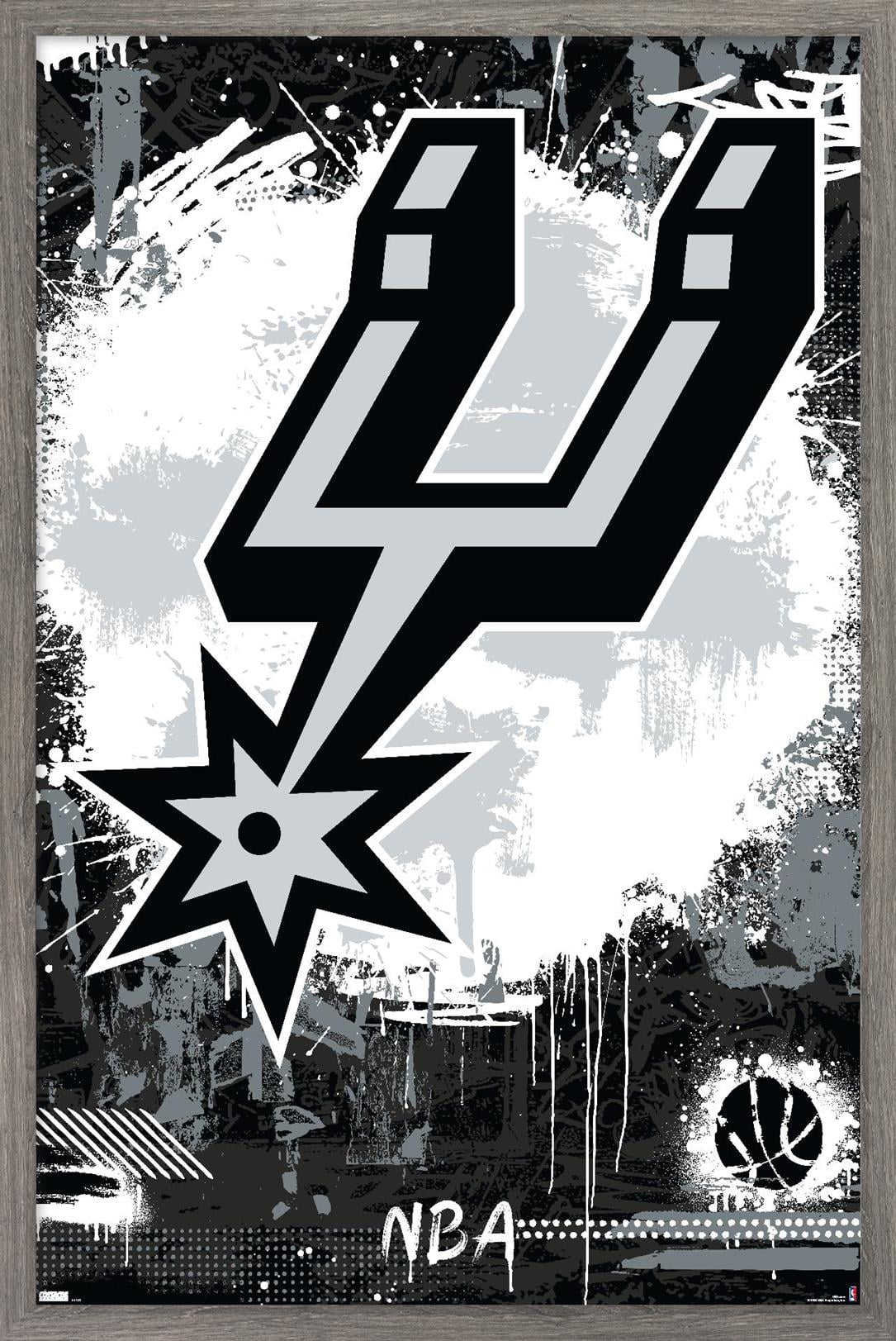 NBA San Antonio Spurs - Maximalist Logo 23 Wall Poster, 14.725" x 22. ...