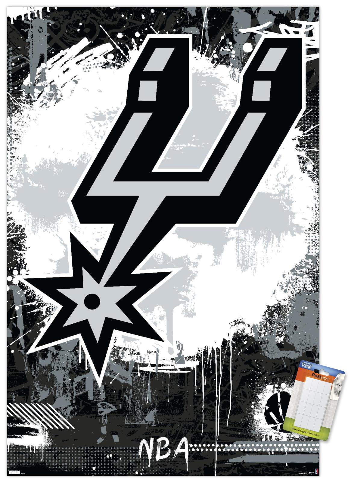 NBA San Antonio Spurs - Maximalist Logo 23 Wall Poster, 14.725" x 22. ...