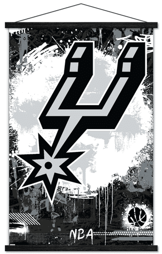 NBA San Antonio Spurs - Maximalist Logo 23 Wall Poster with Magnetic ...