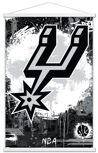 NBA San Antonio Spurs - Maximalist Logo 23 Wall Poster with Magnetic ...