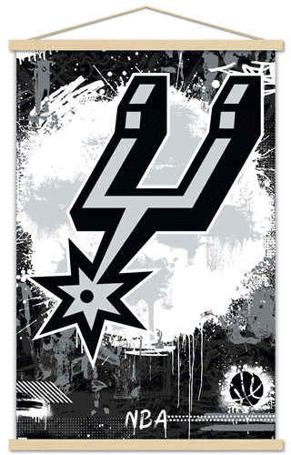 NBA San Antonio Spurs - Maximalist Logo 23 Wall Poster with Magnetic ...