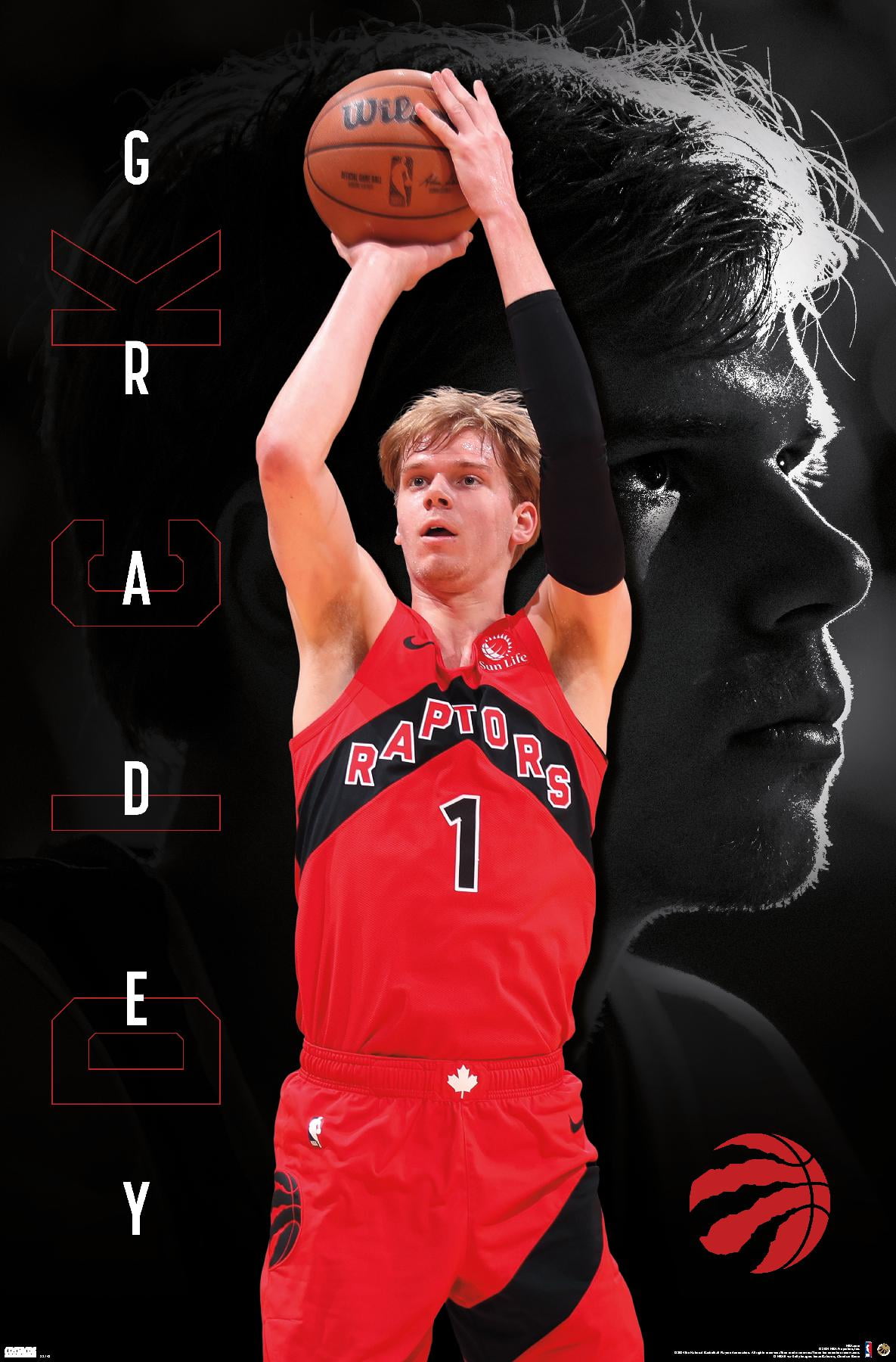NBA Toronto Raptors - Gradey Dick 24 Wall Poster, 14.725" x 22.375 ...