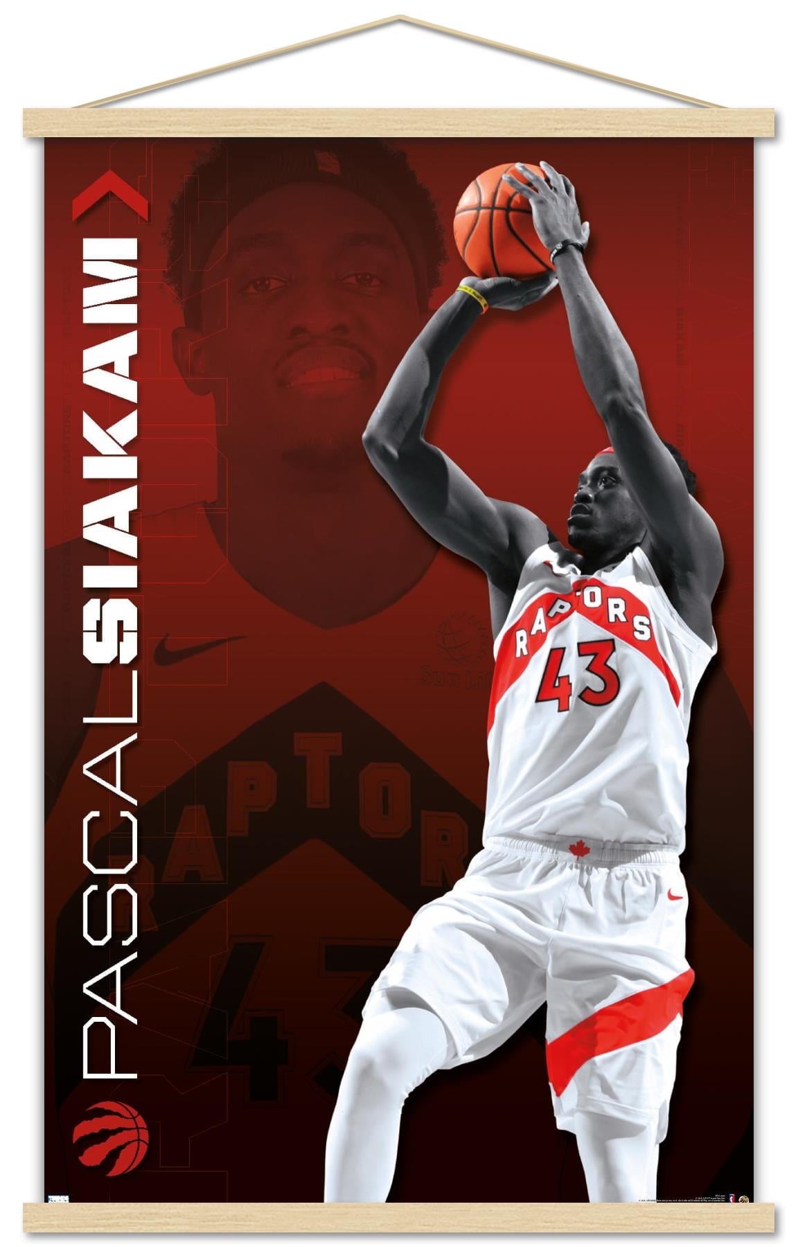 NBA Toronto Raptors - Pascal Siakam 20 Wall Poster with Wooden Magnetic ...